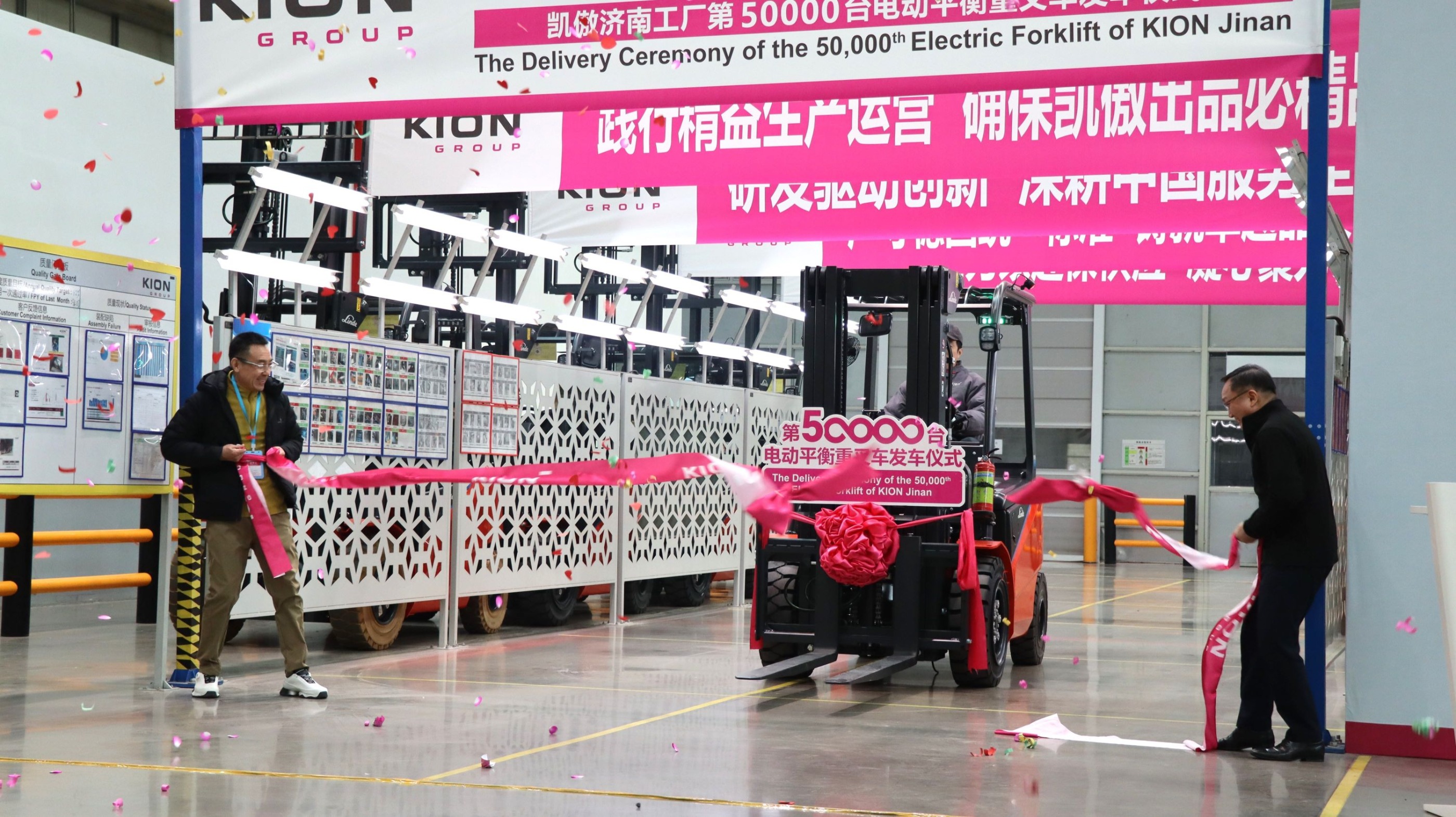 KION feiert den 50.000sten Gabelstapler aus Jinan | KION GROUP AG
